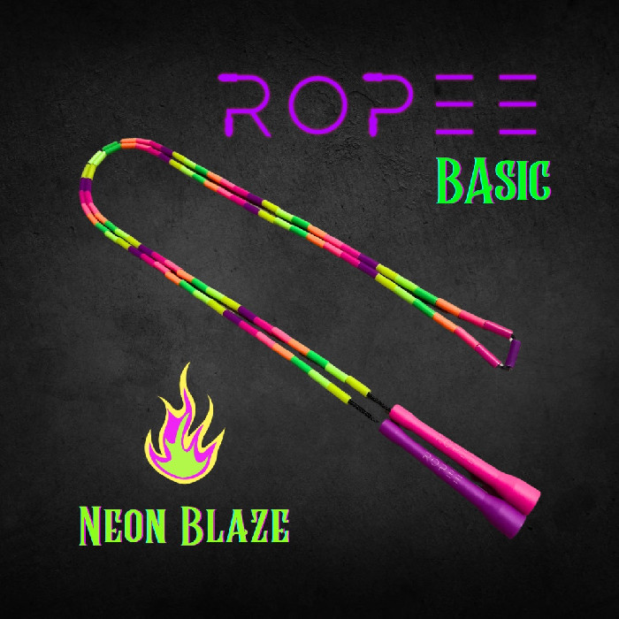 Ropee Neon Blaze – Liukuvärjätty neonvärinen helmihyppynaru