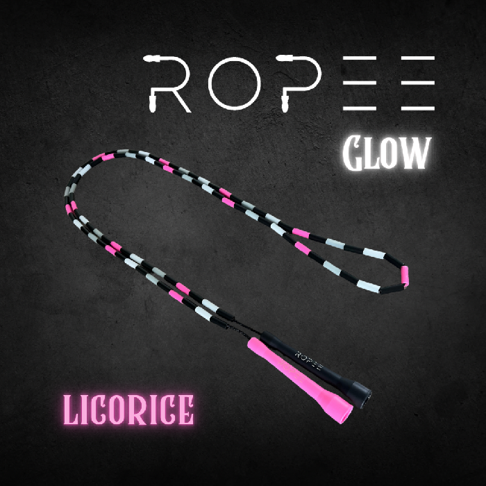 Ropee Licorice Glow Jump Rope – Glow-in-the-dark beaded jump rope with ...